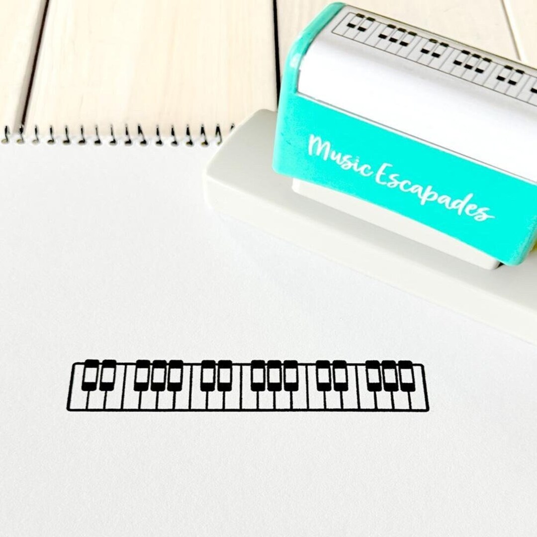 Large Piano Keyboard Stamp for Piano Lessons, Piano Keys Diagram, Piano ...