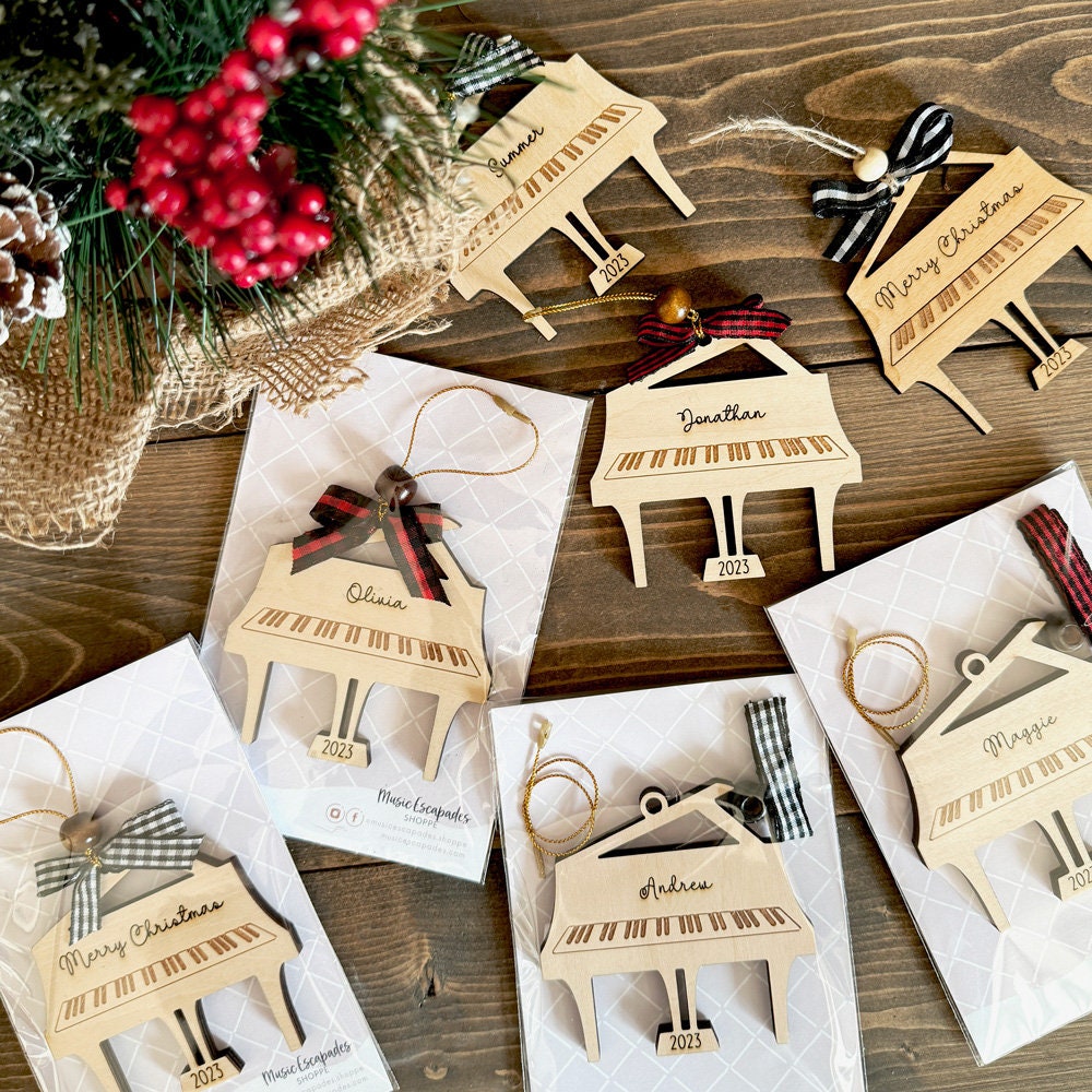 Personalized Wooden Grand Piano Ornament Musician Gift Music - Etsy