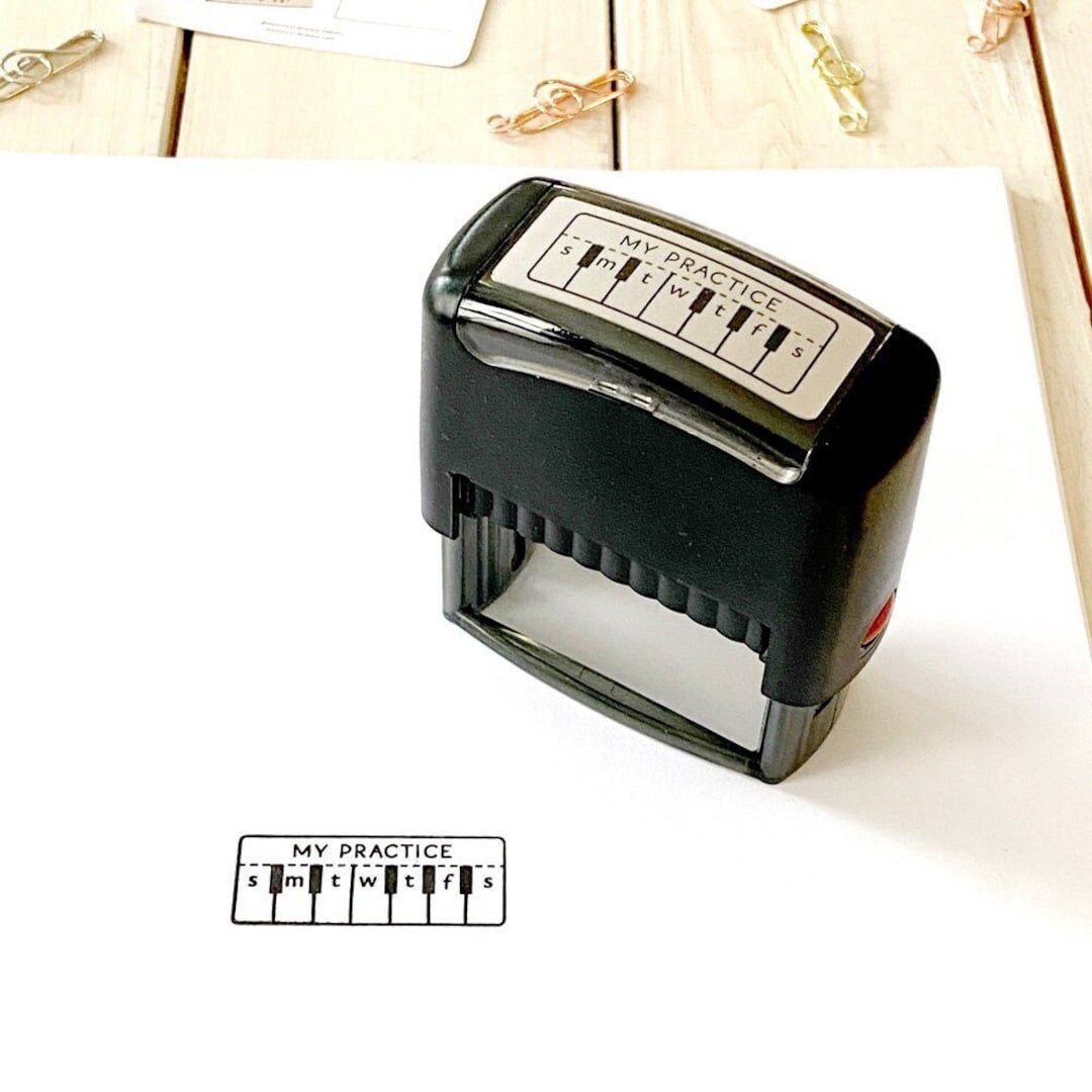 Piano Practice Days Self Inking Stamp - Etsy