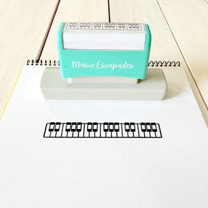 Large Piano Keyboard Stamp for Piano Lessons, Piano Keys Diagram, Piano ...
