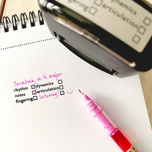 Music Progress Checklist Self Inking Stamp - Etsy