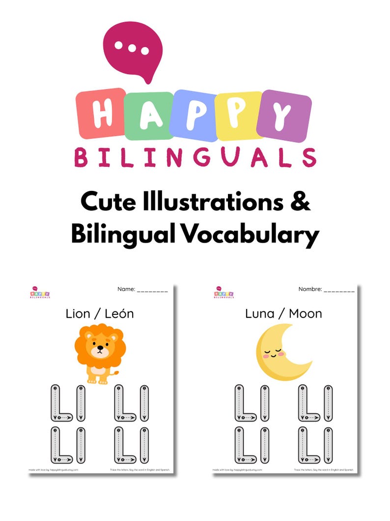 Bilingual Alphabet Tracing Worksheets PDF | Pre-k Letter Recognition ...