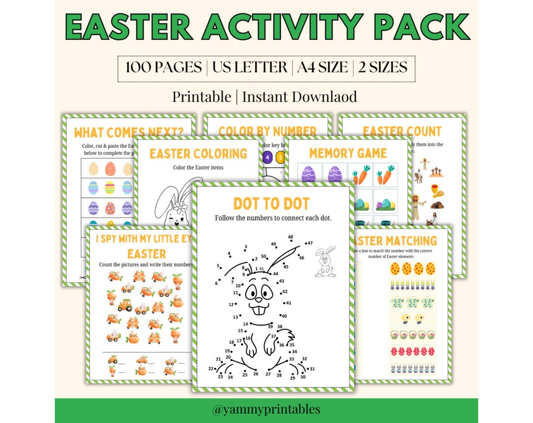 Easter Activity Pack, Lent Activity Pages, Christian Easter Kids ...
