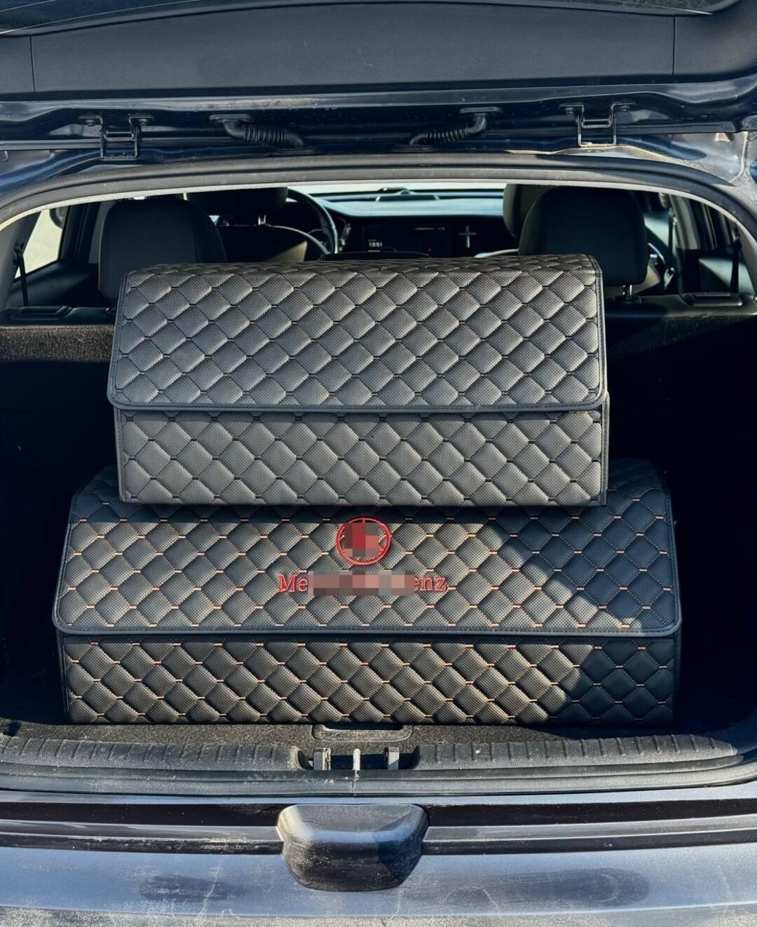 Trunk Space Saver – Quilted Eco Leather Organizer, Dividers, Clean ...
