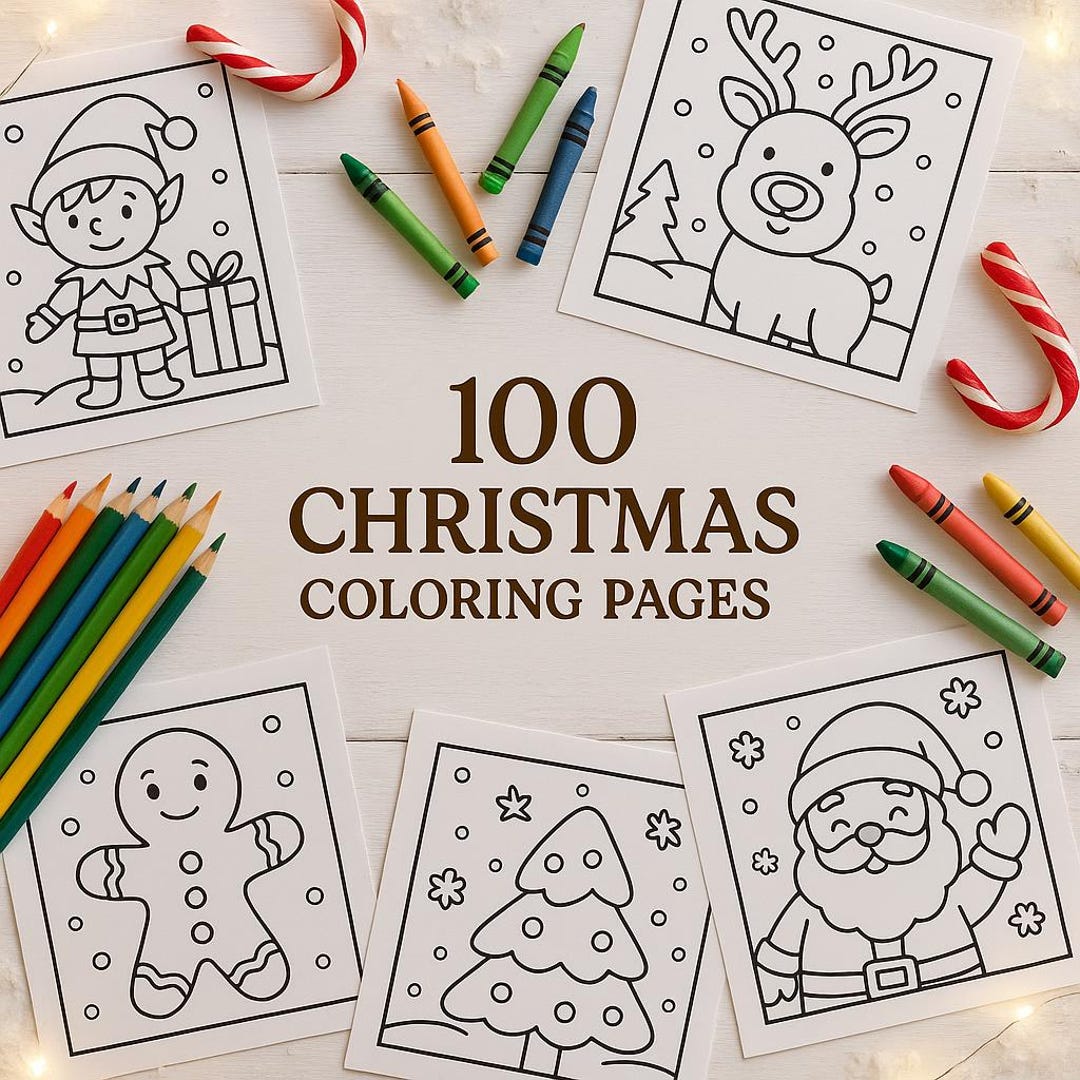 100 Christmas Activity Coloring Pages | Printable Xmas Art for Kids ...