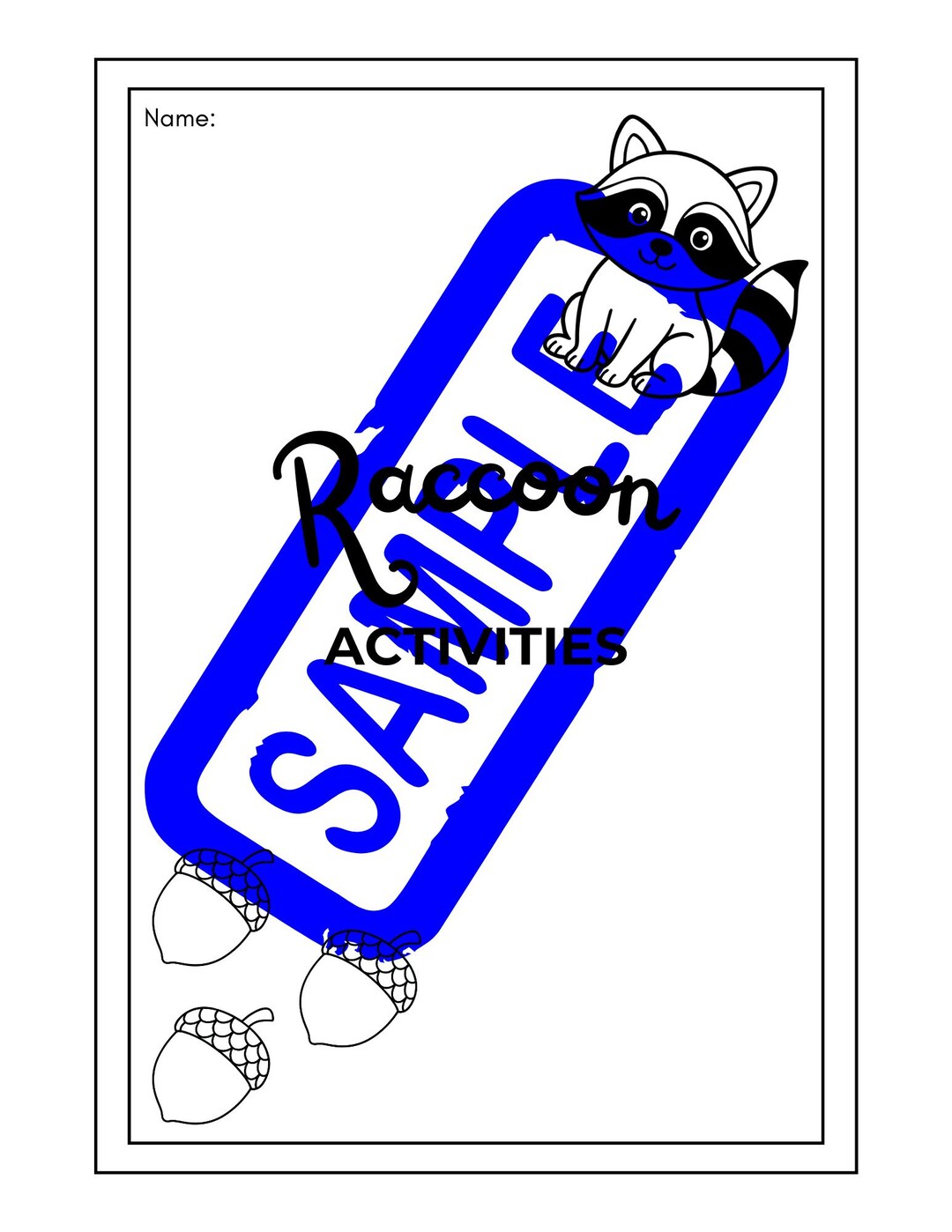 Woodland Raccoon Activity Pack – Printable Educational Worksheets for ...