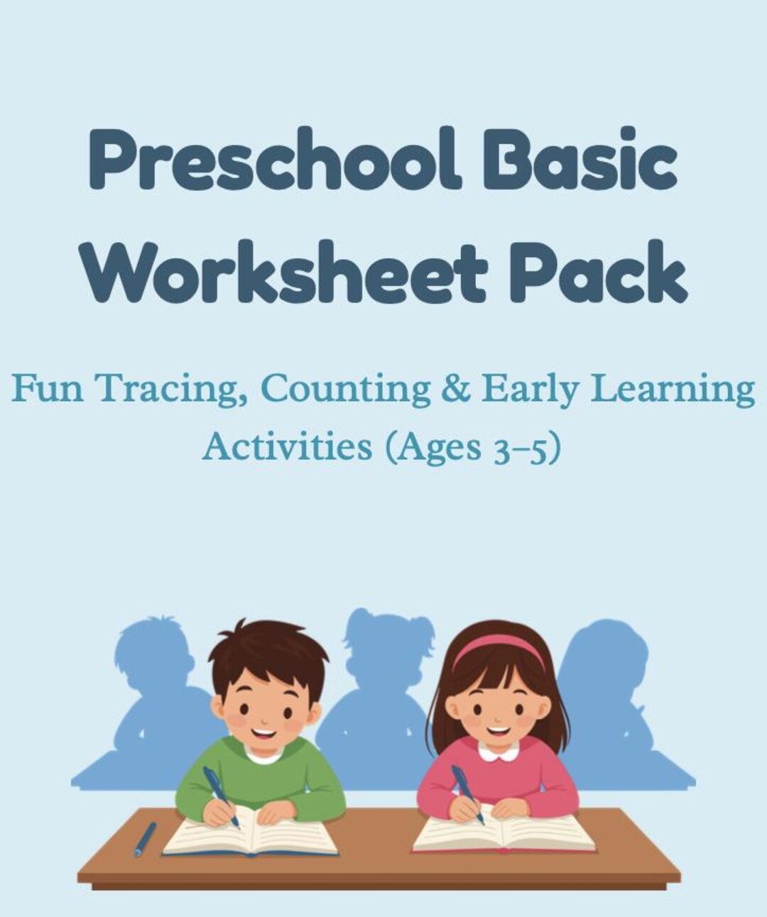 Preschool Basic Worksheet Pack - Etsy