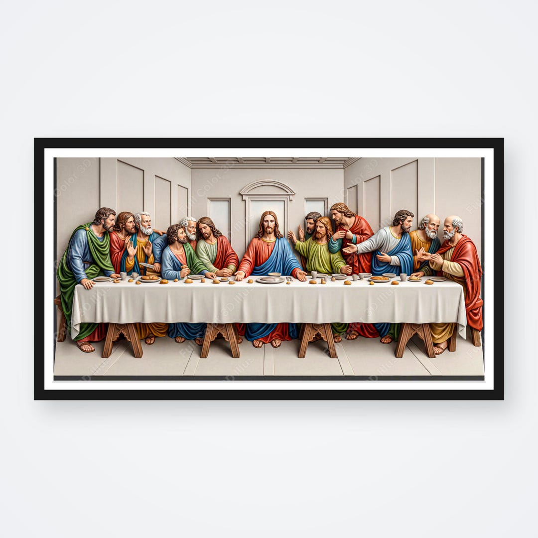 3D Illusion the Last Supper Digital Art File | Wild Depth Studio - Etsy