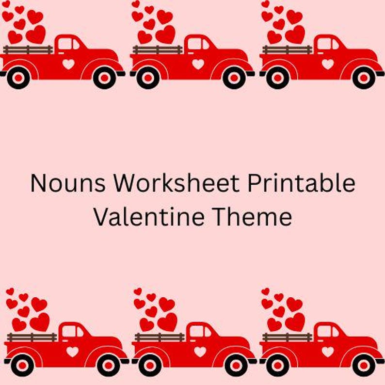 Nouns Worksheet Valentine Theme - Etsy