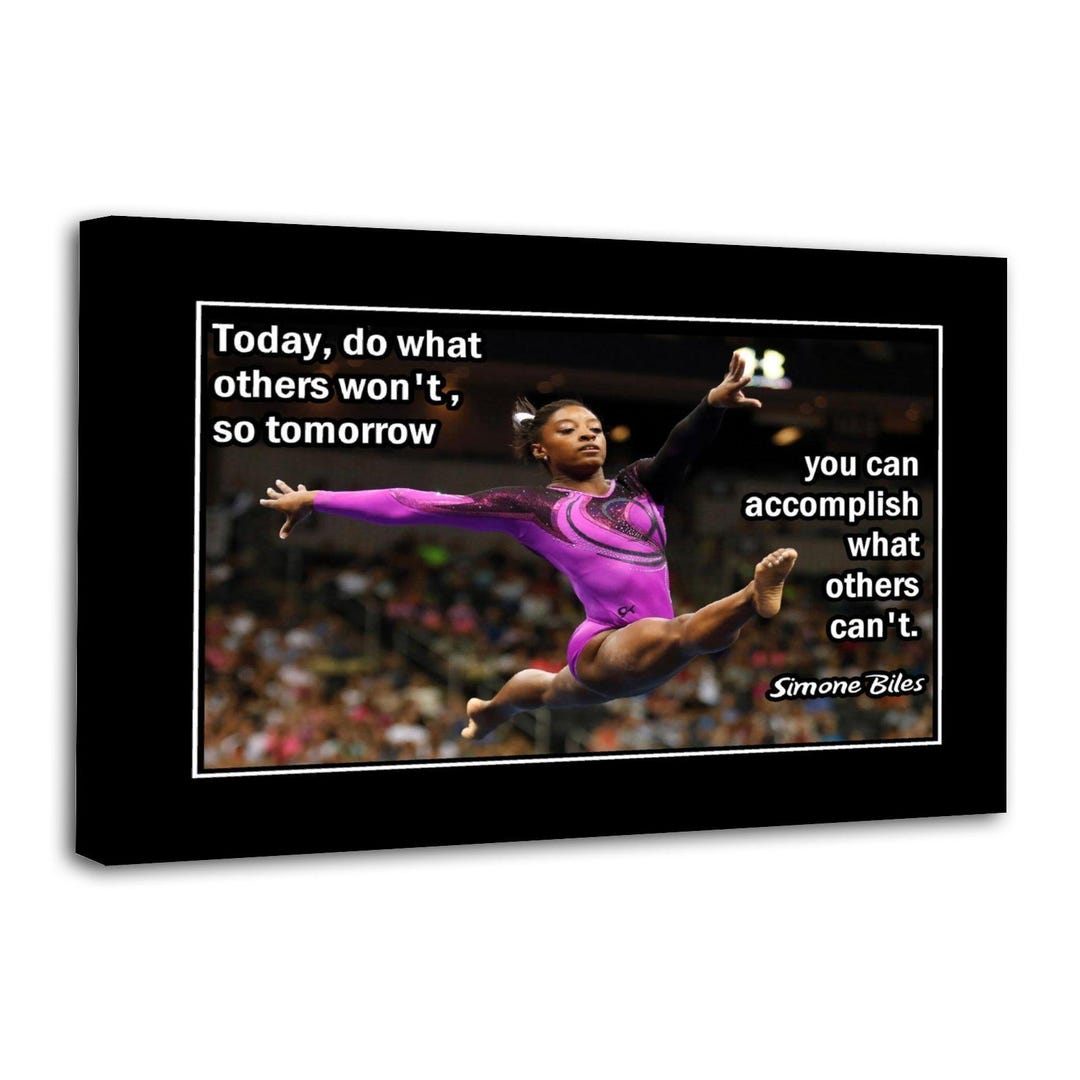 Simone Biles Inspirational Quote Canvas Wall Art Poster Picture Print ...