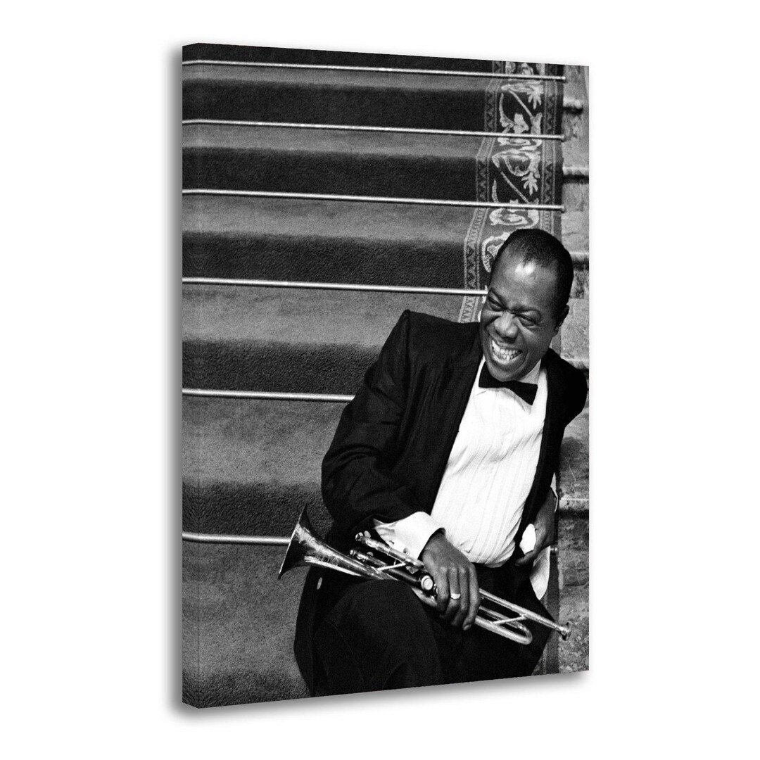 Louis Armstrong Relaxing on the Set of High Society Canvas Wall Art ...