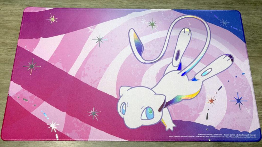 Holographic Foil Mythical Mew Playmat – Pokemon TCG Customized Matified ...