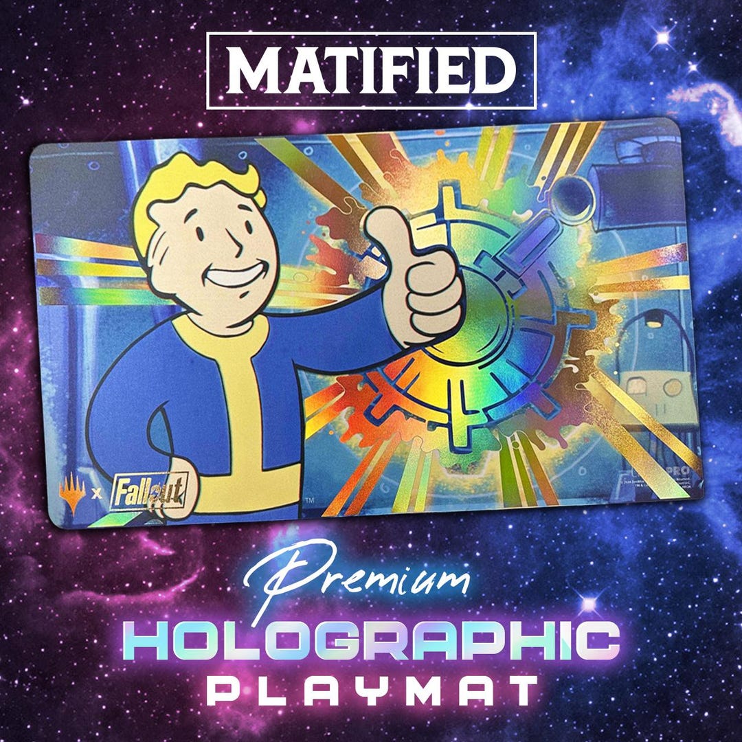 Holographic Foil Vault Boy Sol Ring Playmat – Magic the Gathering ...