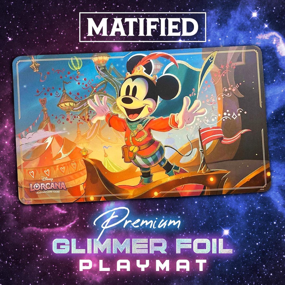 Glimmer Foil Mickey Playmat – Disney Lorcana TCG Customized Matified - Etsy