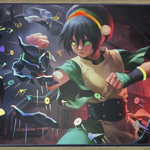 Holographic Foil Toph the First Metalbender Playmat– Magic the ...