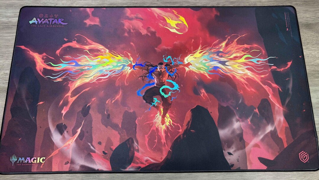 Holographic Foil Fire Lord Ozai Playmat– Magic the Gathering Avatar the ...
