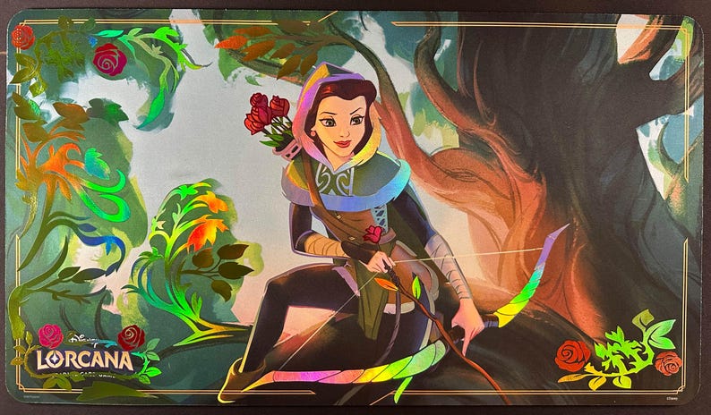 Custom Lorcana Holographic Foil Playmat – Belle Hidden Archer – TCG ...