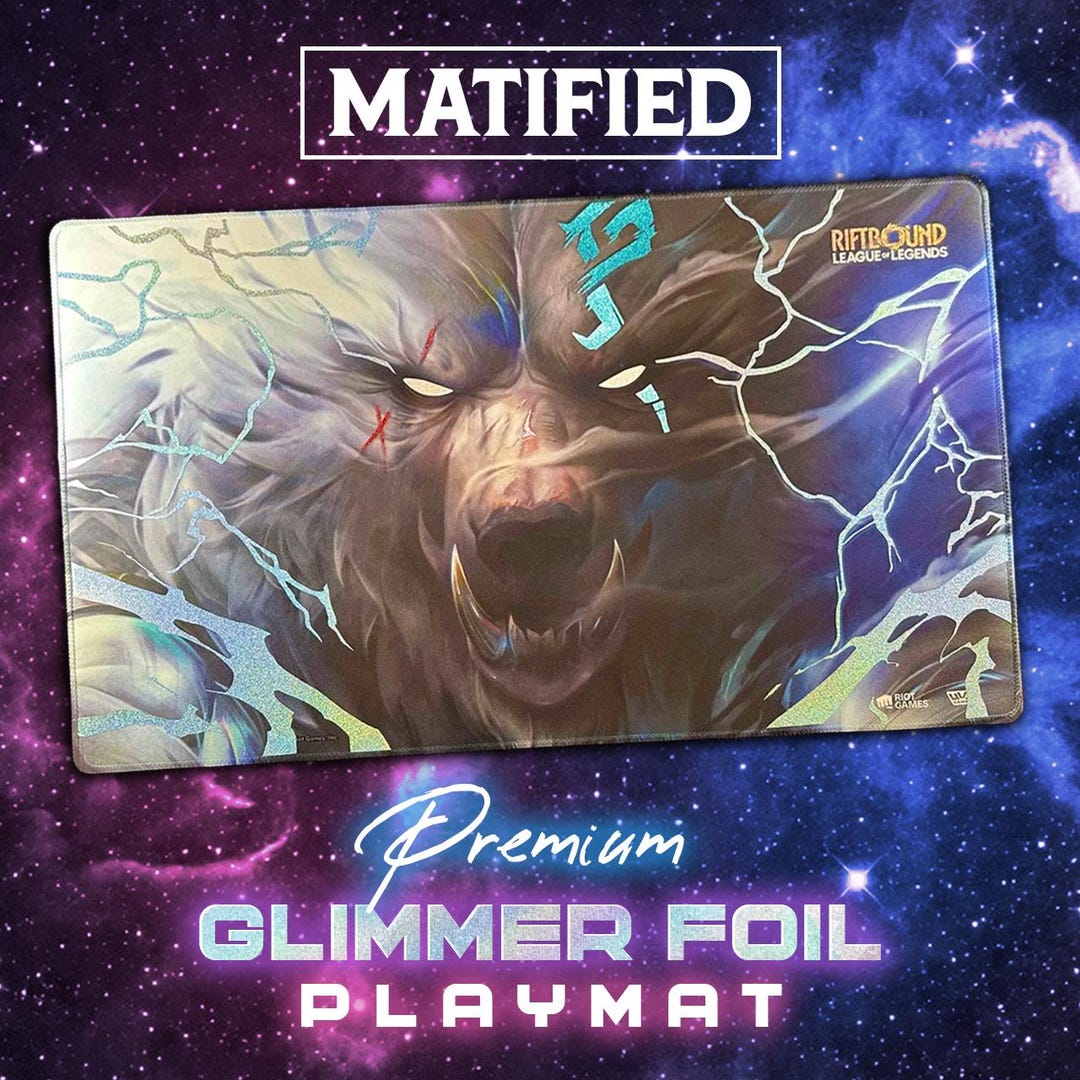 Glimmer Foil Volibear Relentless Storm Playmat – Riftbound League of ...