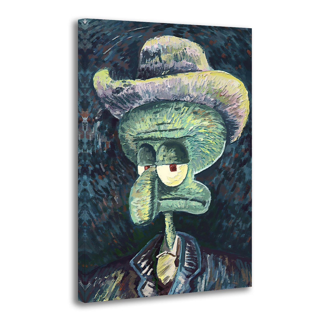 Bold Brash Squidwards Painting Wall Art Poster Picture Print Living ...