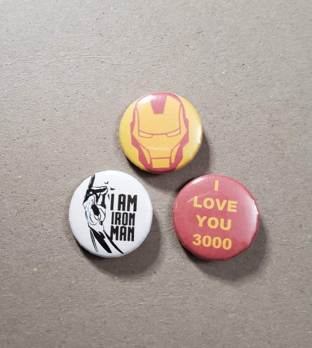 Iron Man Button Set 1-inch Pinback Buttons - Etsy