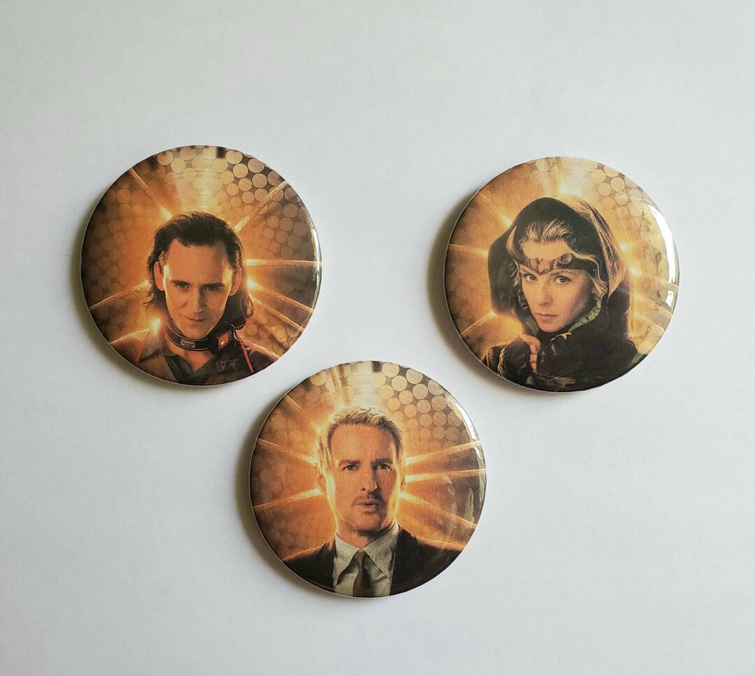 Loki Show Pinback Buttons, Sylvie, Mobius, and Loki 2.25 in Pins - Etsy