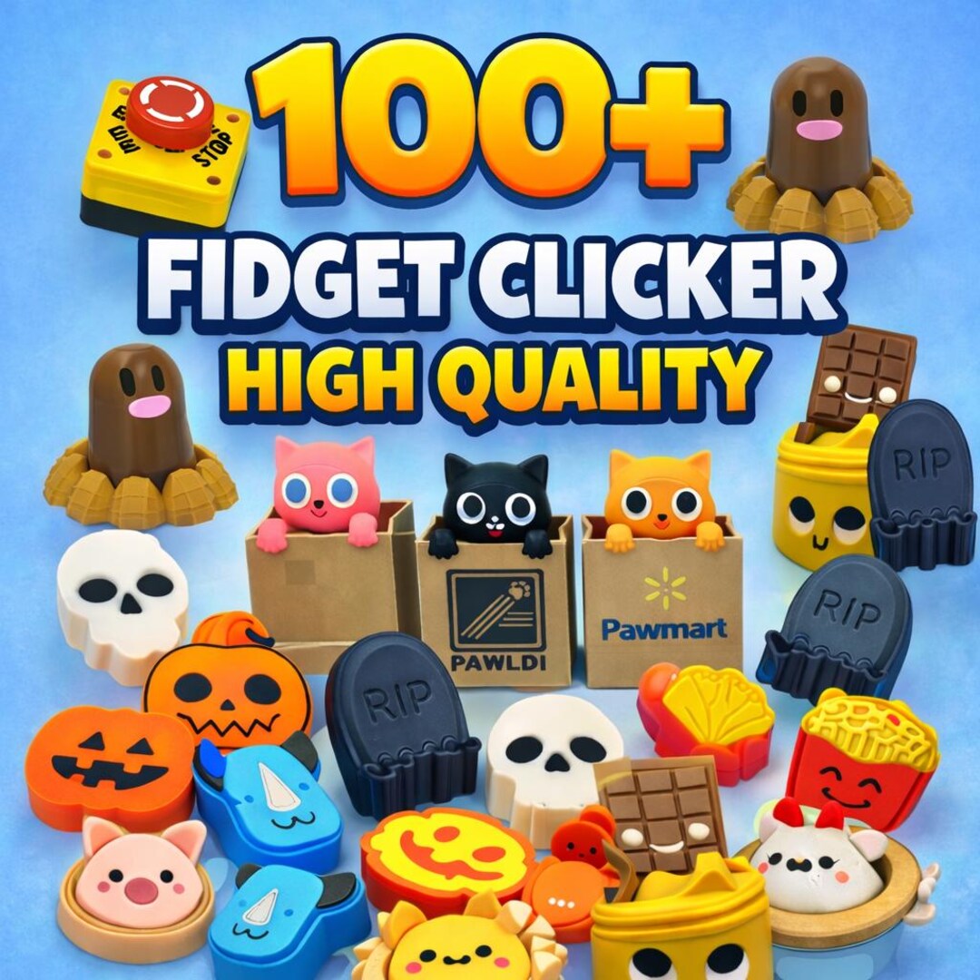 100+ Fidget Clicker STL Pack | 3D Printable Toys (digital Download) - Etsy