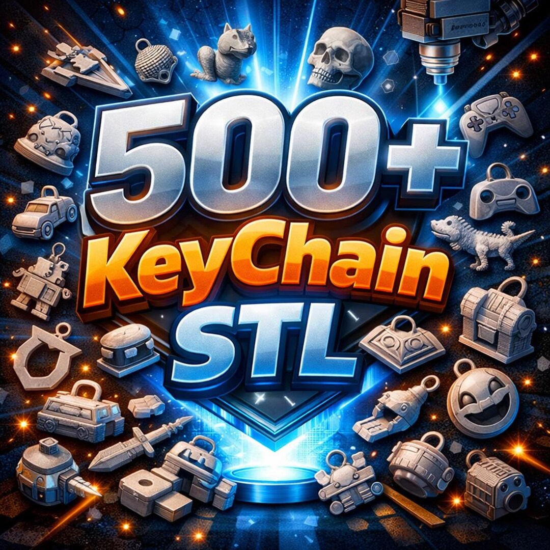 500+ Keychain STL Bundle – Massive 3D Print File Collection – Cute ...