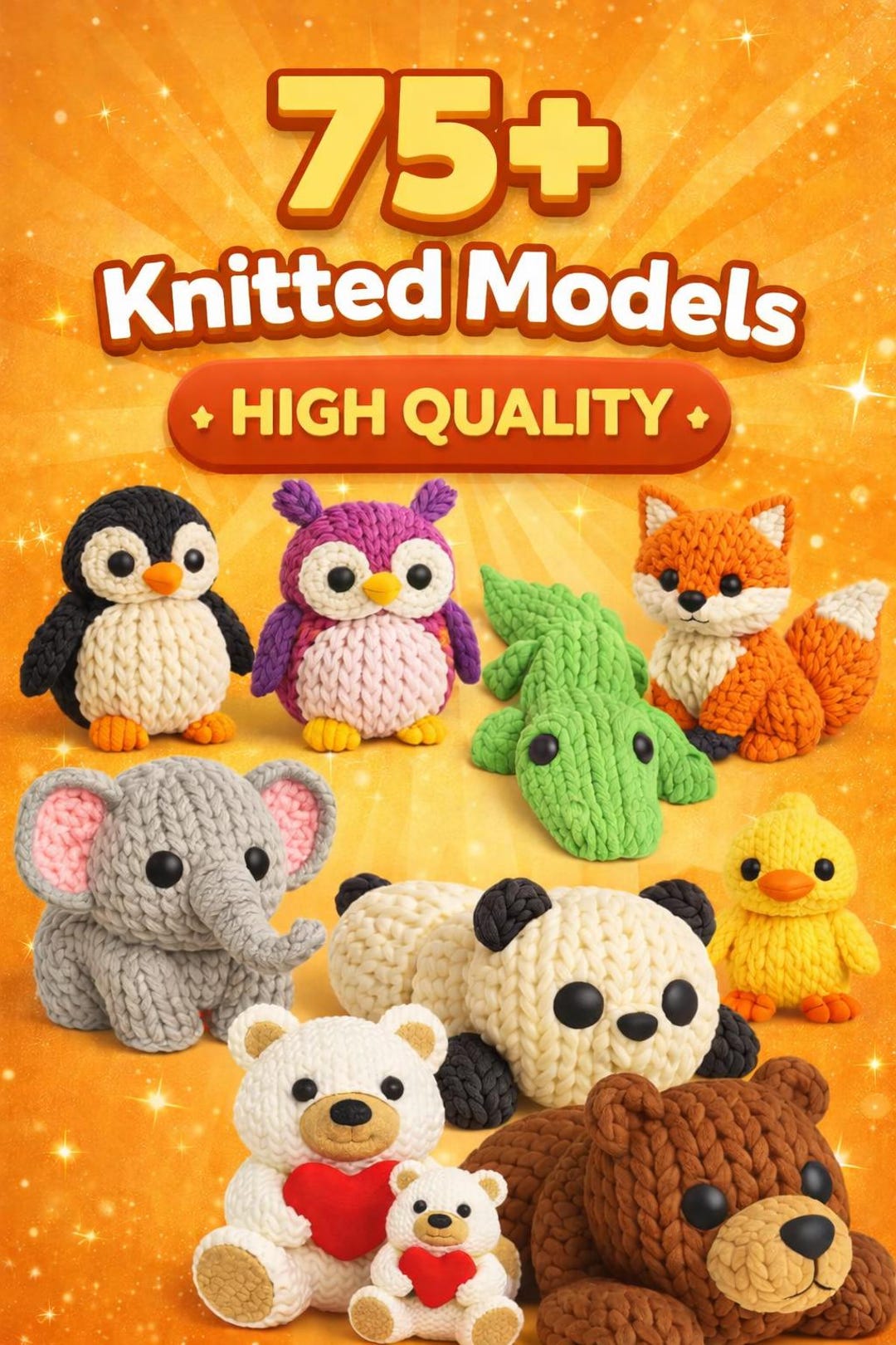 75+ Knitted Animal Models STL Pack – Crochet Style 3D Print Files ...