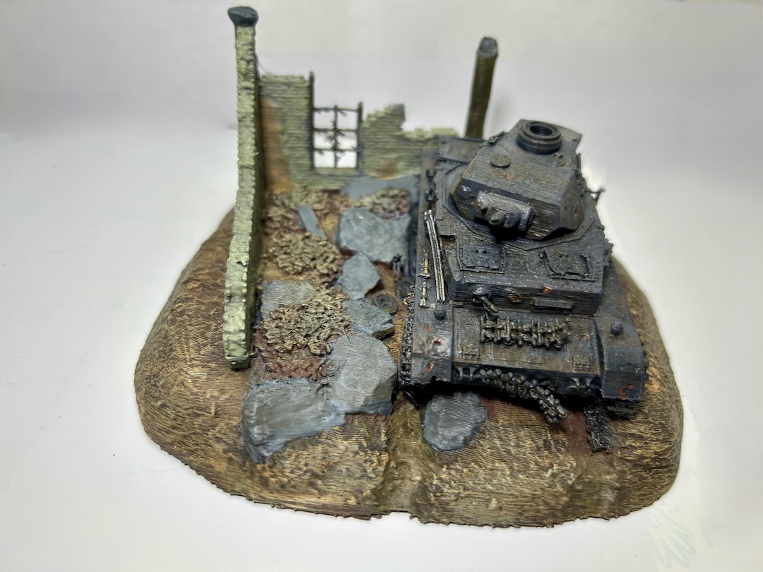Destroyed Panzer IV Ausf. F1 in Ruins – 3D Printed WWII Tank Wreck ...