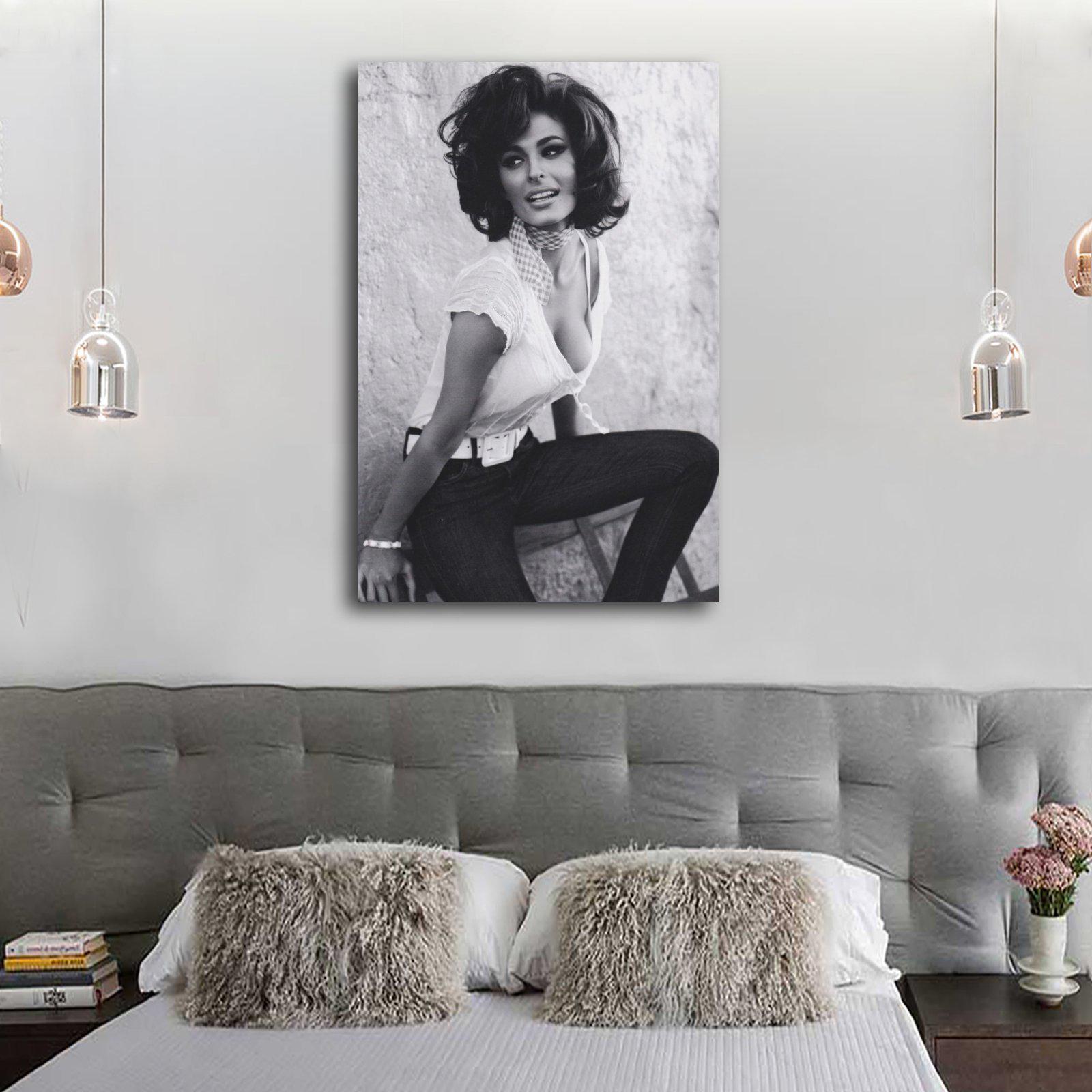 Actress Sophia Loren Canvas Wall Art Poster Picture Print Living Room ...