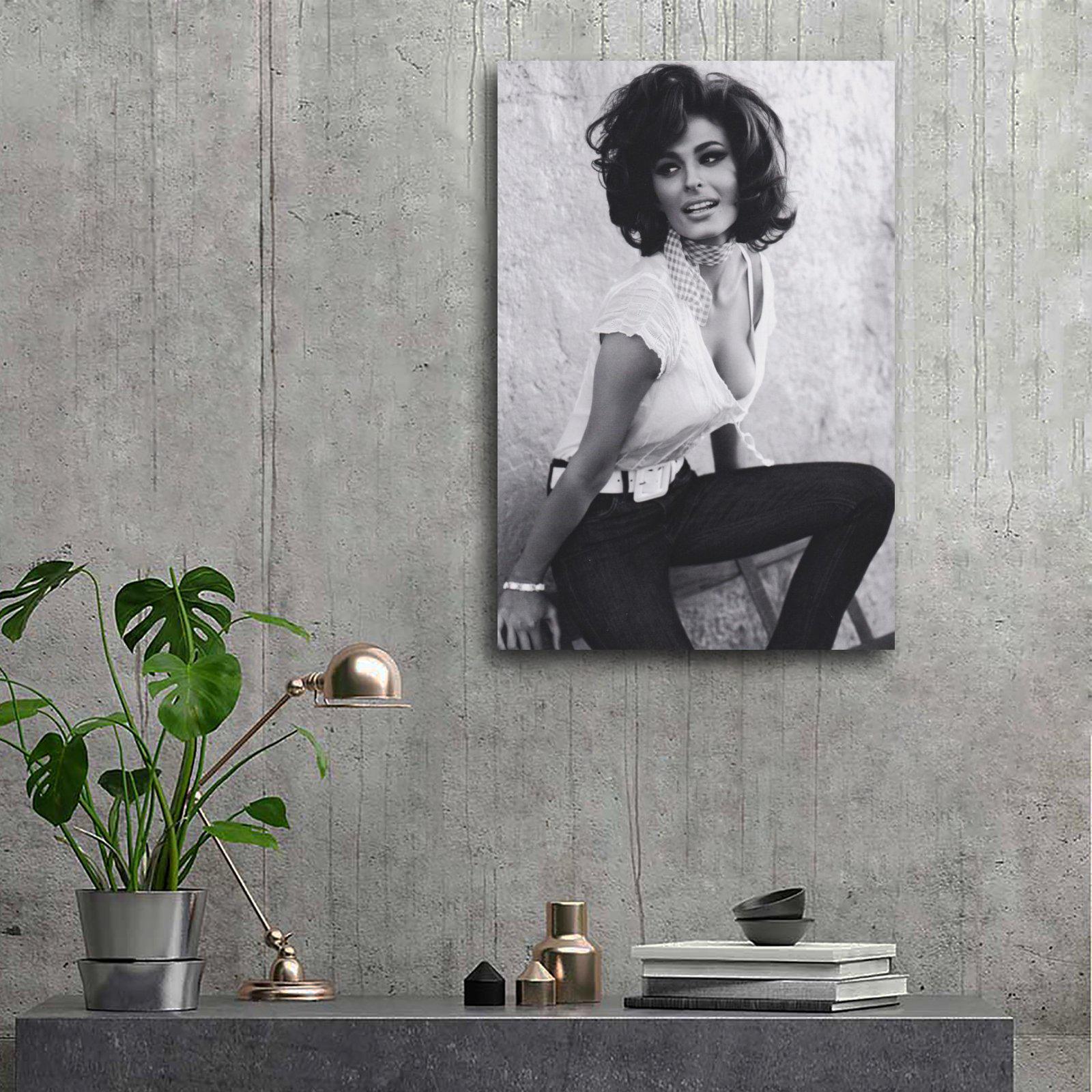 Actress Sophia Loren Canvas Wall Art Poster Picture Print Living Room ...
