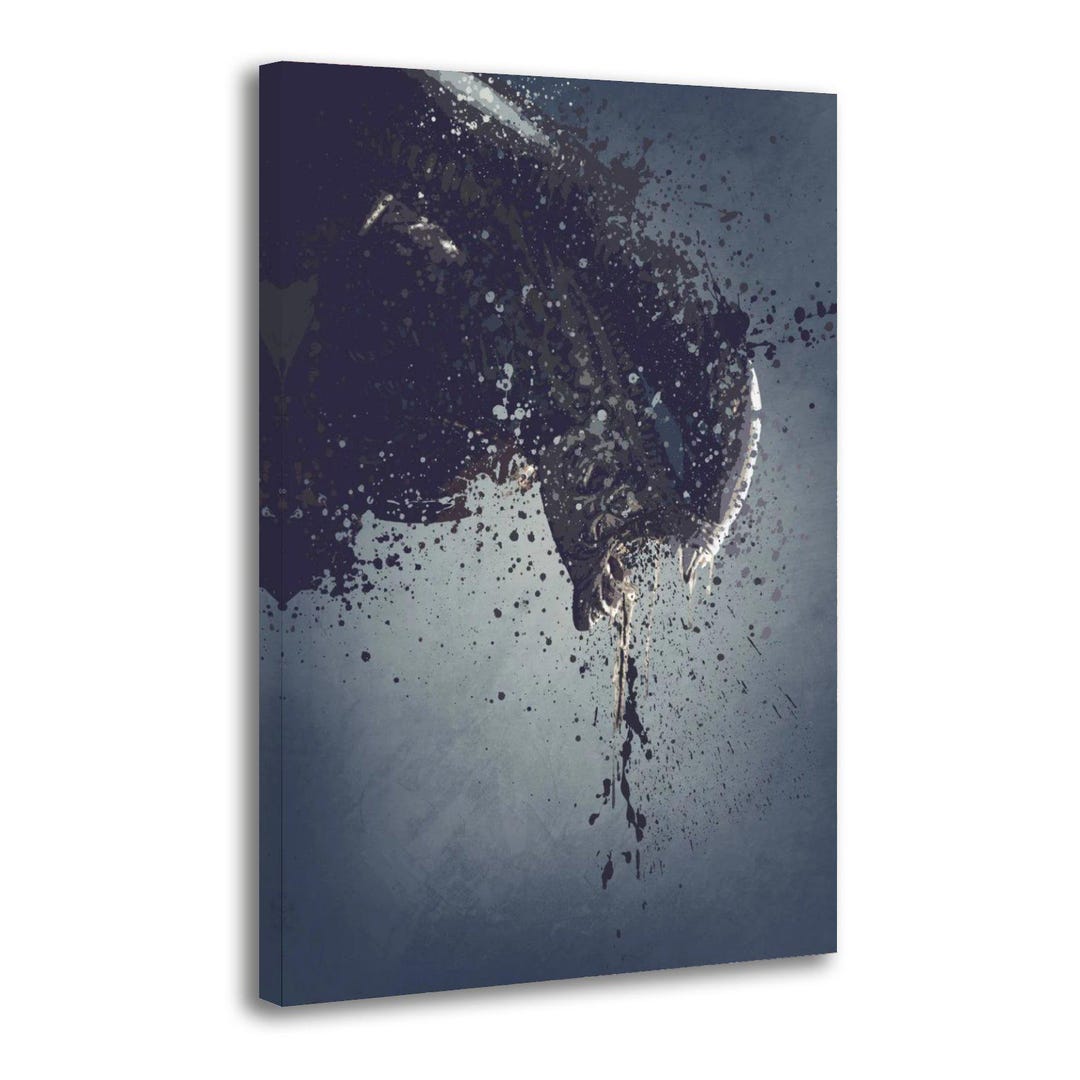 Alien Xenomorph Splatter Canvas Wall Art Poster Picture Print Living ...