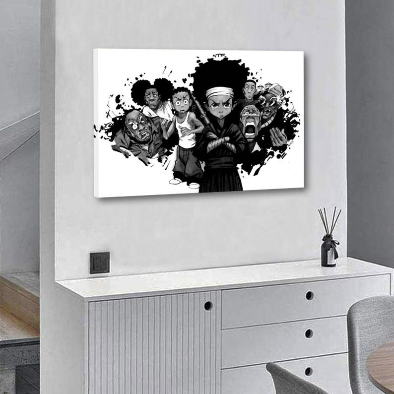 The Boondocks Black Cartoon Canvas Wall Art Poster Picture Print Living ...