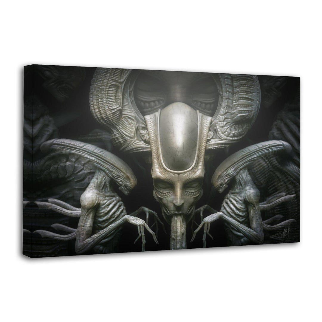 Alien Xenomorph Emperor Canvas Wall Art Poster Picture Print Living ...