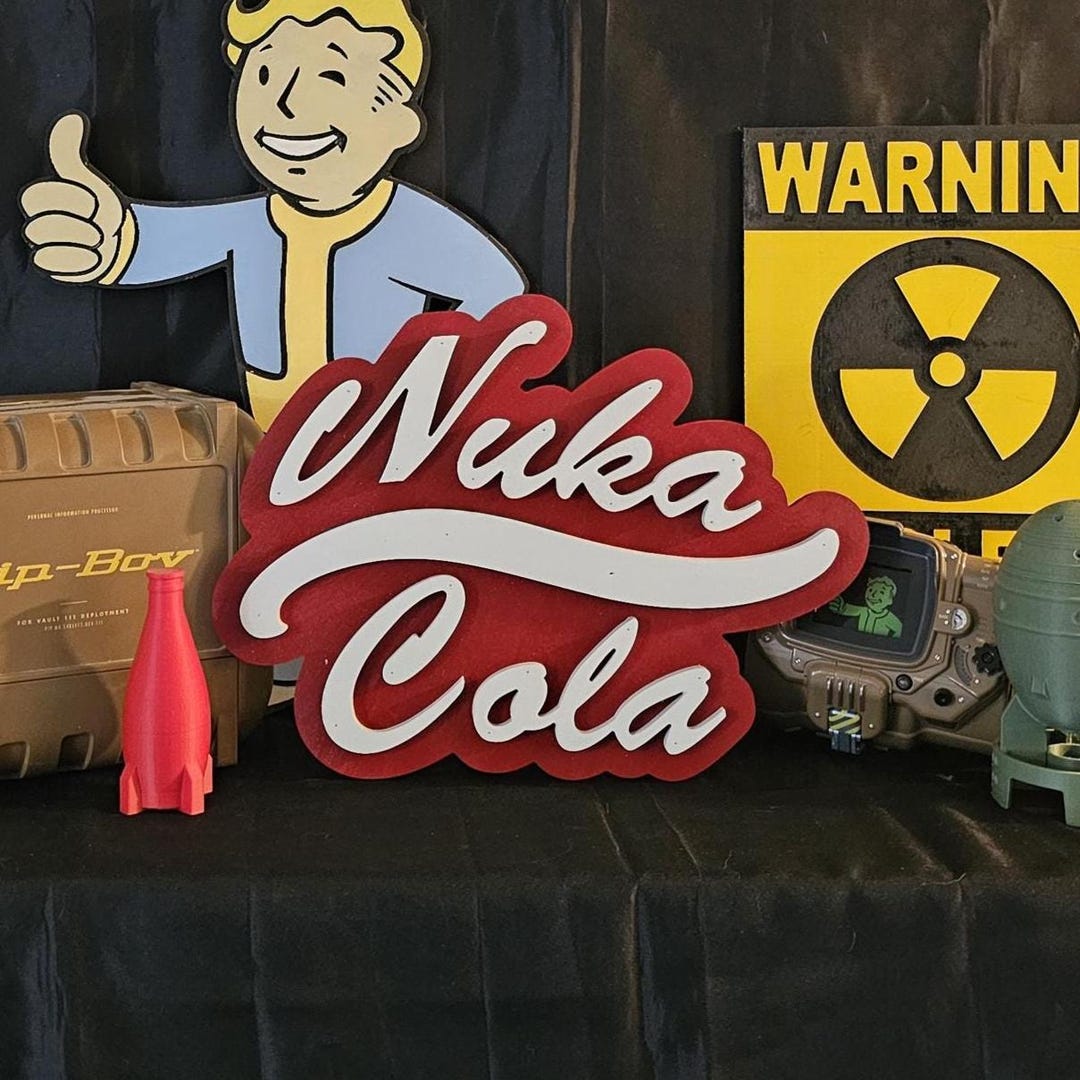 Wooden Nuka Cola Fallout Sign • Handmade Retro Gamer Wall Decor • Vault ...
