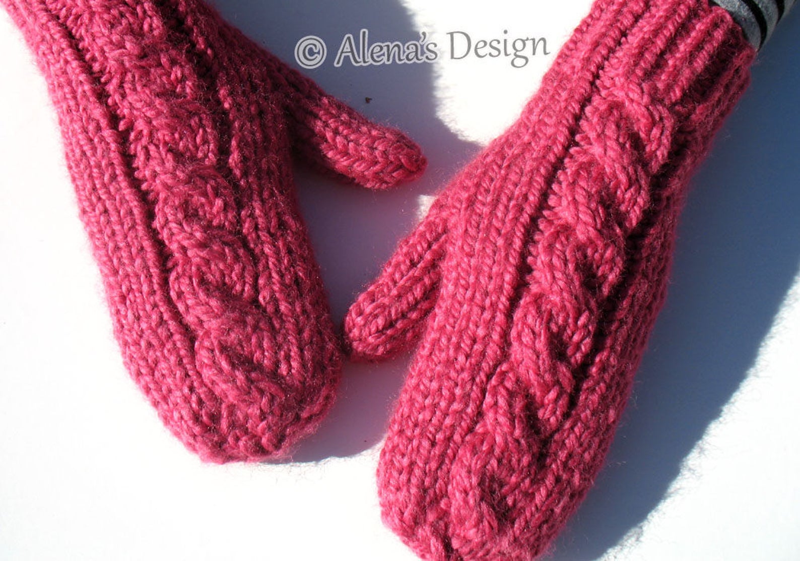 Cabled Mittens for All in Seven Sizes Knitting Pattern 202 | Etsy