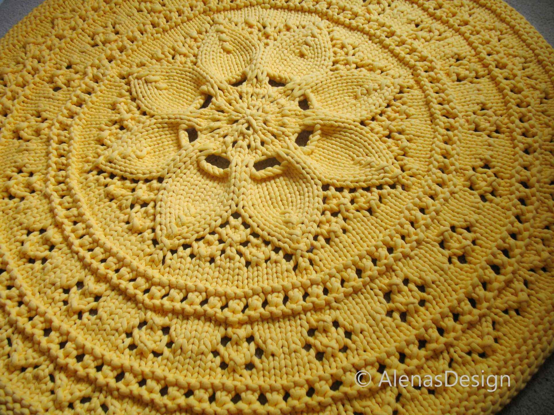 Floral Lace Rug Knitting Pattern 251 - Etsy