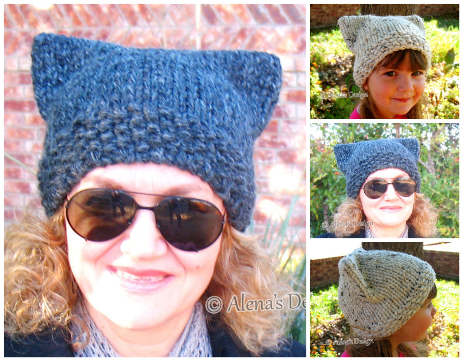 Knitting Pattern 213 Cat Hat Knit Cat Ears Toddler Child Teen - Etsy