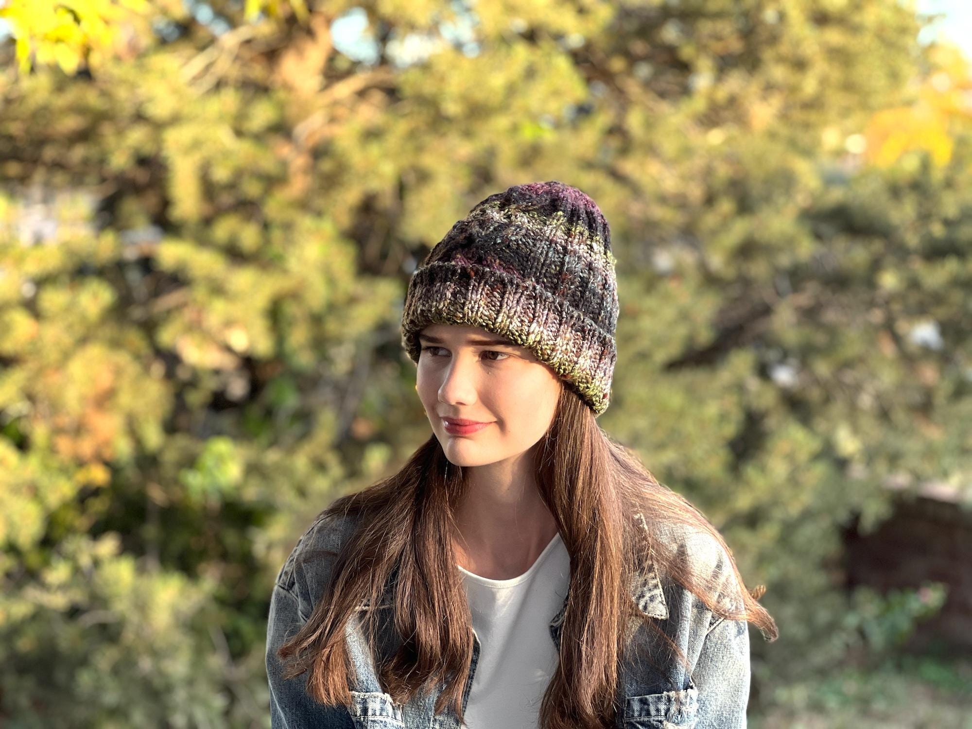 Cable Knit Hat Pattern | Aidan Cabled Hat Pattern | Slouchy Beanie in ...