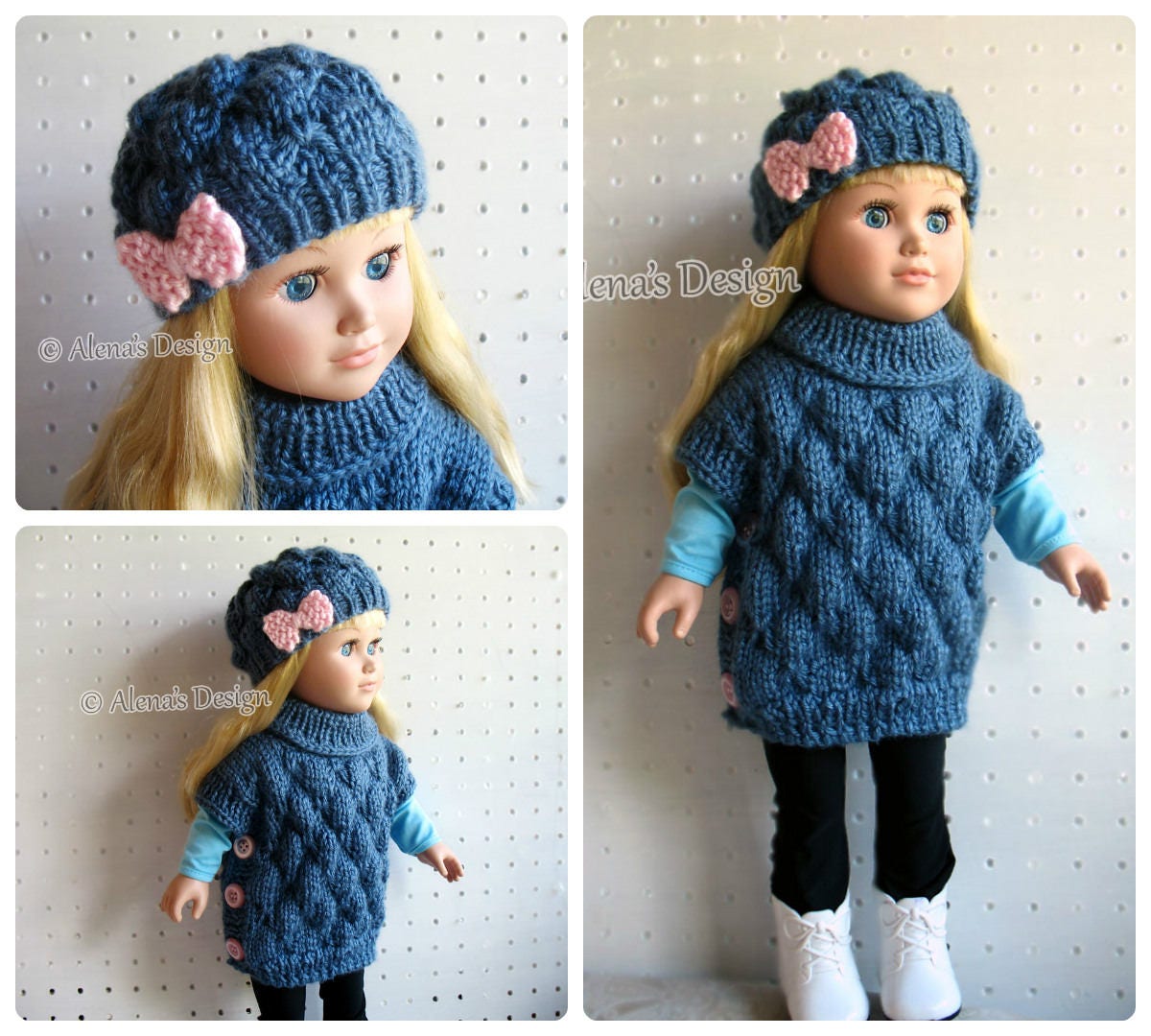 Knitting Pattern 2 PC Set for 18 Inch Doll Knitting Patterns - Etsy