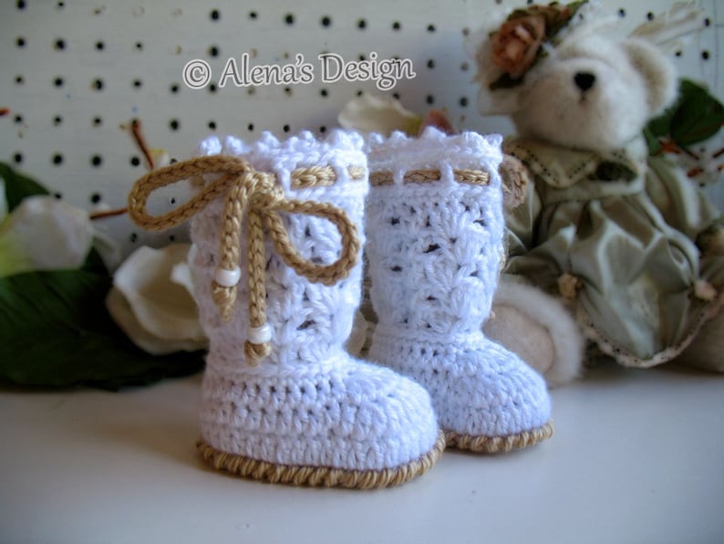Angel Baby Booties Crochet Pattern 170 | Etsy