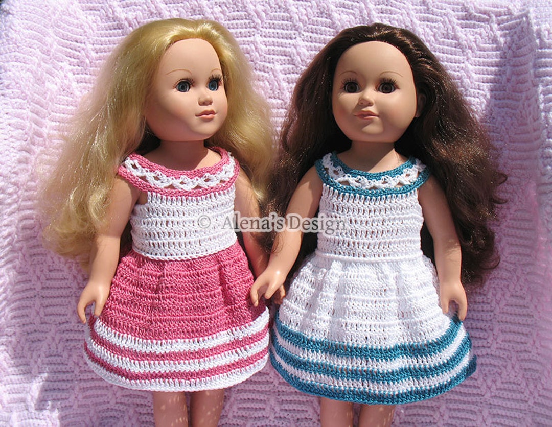 Crochet Pattern 135 | Doll Summer Dress for 18 and 19.5 Inch Dolls ...