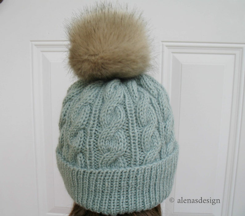 Knit Hat Pattern Cabled Hat Pattern Slouchy Beanie Pattern - Etsy