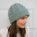 Cable Knit Hat Pattern, Cabled Hat Pattern, Slouchy Beanie Pattern, Hat ...