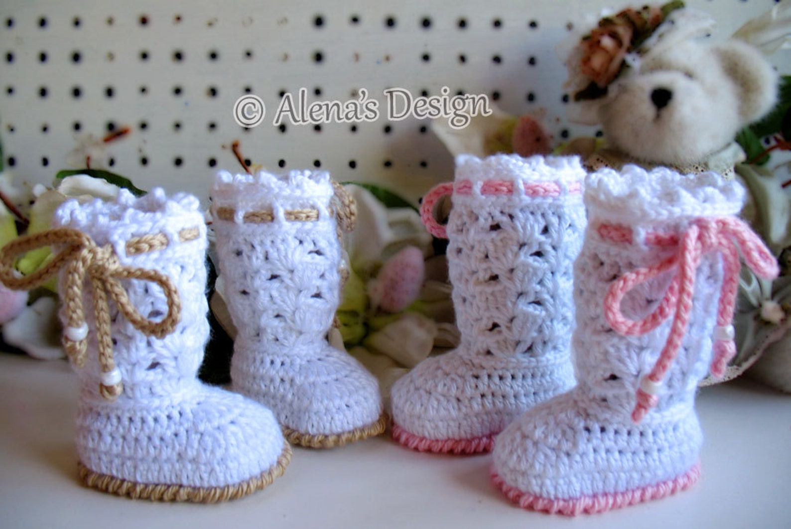 Angel Baby Booties Crochet Pattern 170 | Etsy