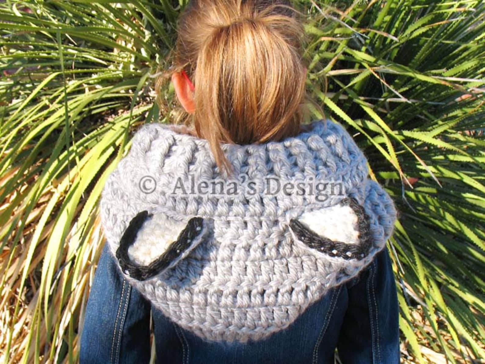 Crochet Cowl Pattern 120 Hooded Cowl With Ears Animals Hat | Etsy