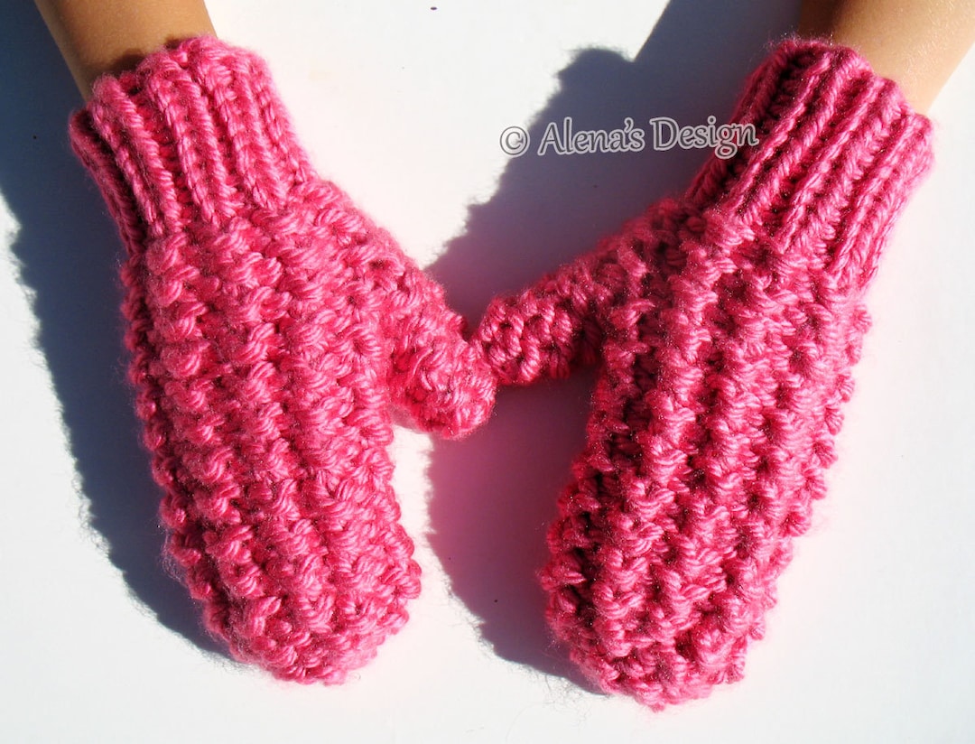 Knitting Pattern 178 Children's Mittens in Four Sizes Mitten Pattern ...