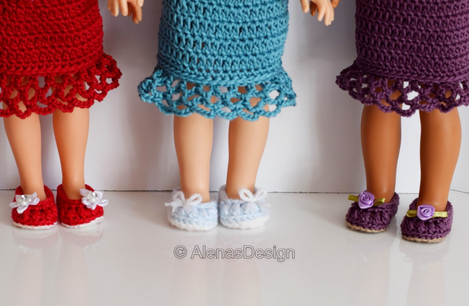 13 and 14.5 Inch Doll Crochet Shoes Pattern | Crochet Pattern #189 - Etsy
