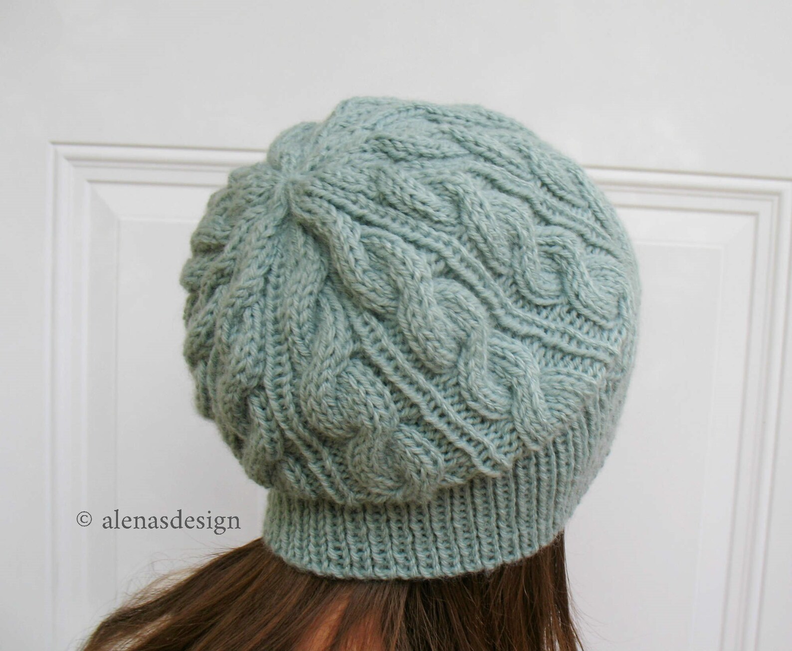 Cable Knit Hat Pattern Cabled Hat Pattern Slouchy Beanie - Etsy