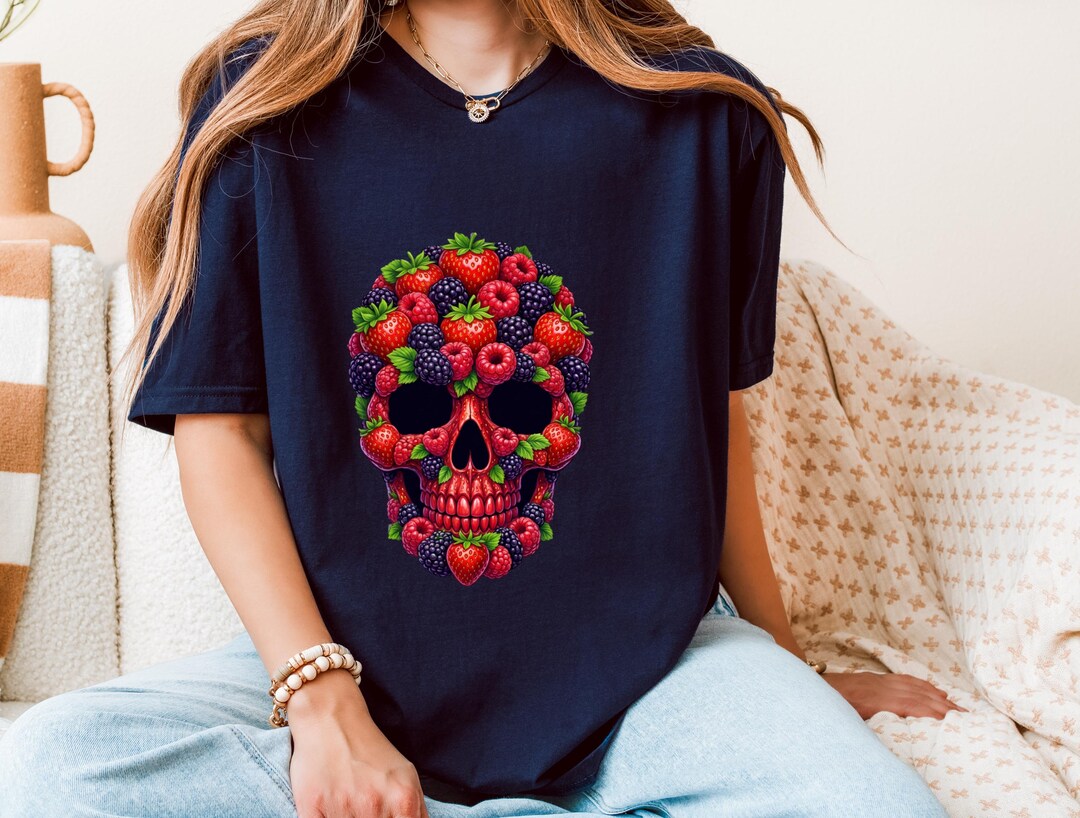 Funny Fruit Skull T Shirt Berry Skull Wholesale Produce Salesman Gift ...